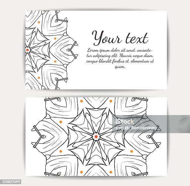 Invitation Business Card Or Banner Template Round Floral Vector