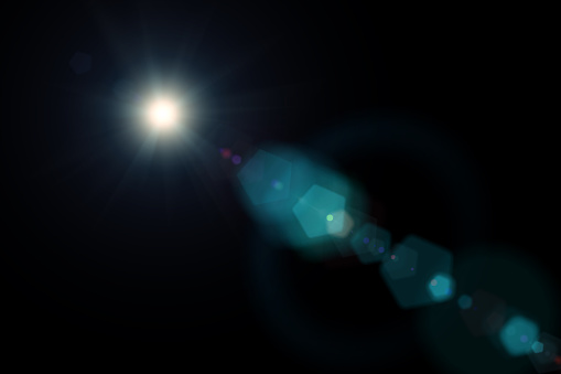 Bintang Dengan Lensa Flare Foto Stok Unduh Gambar Sekarang Berkilau