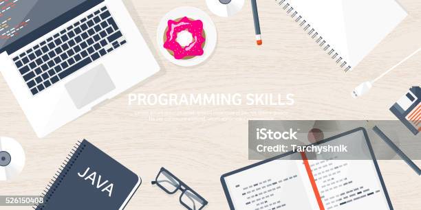 Programming Coding Flat Computing Background Code Hardware Software Web Development Stock