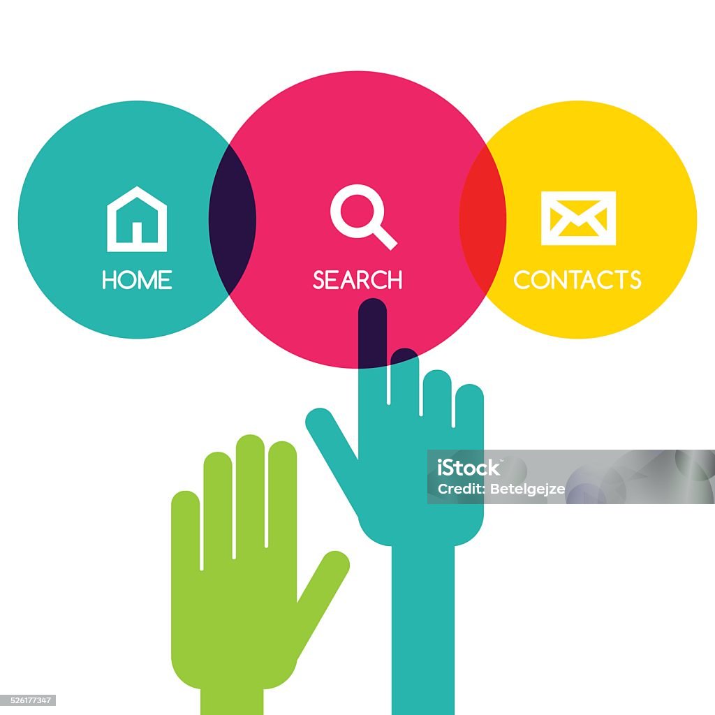 Colorful Flat Touch Interface Background Template Vector Illustration ... Colorful Flat Touch Interface Background Template Vector Illustration ...