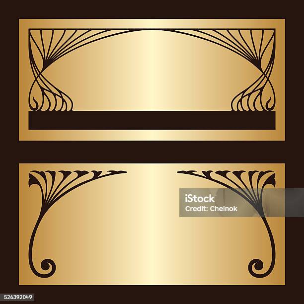 Vector Set Of Art Nouveau Decorative Elements向量圖形及更多新藝術主義圖片 新藝術主義 古董