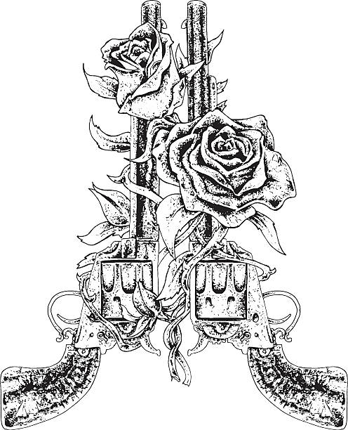 Guns And Roses Coloring Pages