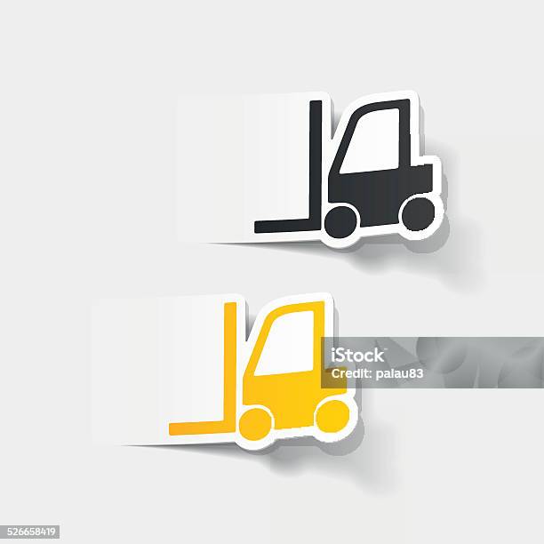 Realistic Design Element Forklift向量圖形及更多商業金融與工業圖片 商業金融與工業 器材 大 Istock