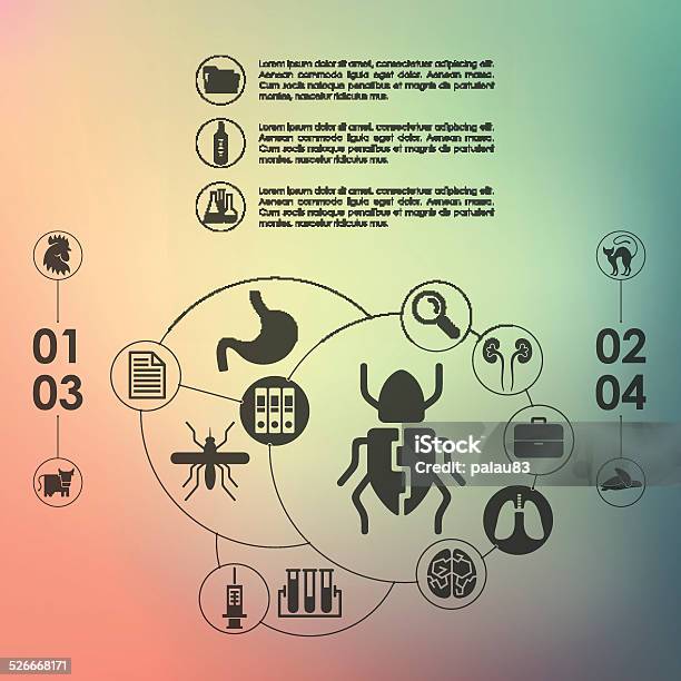 Veterinary Infographic With Unfocused Background向量圖形及更多信息圖形圖片 信息圖形 健