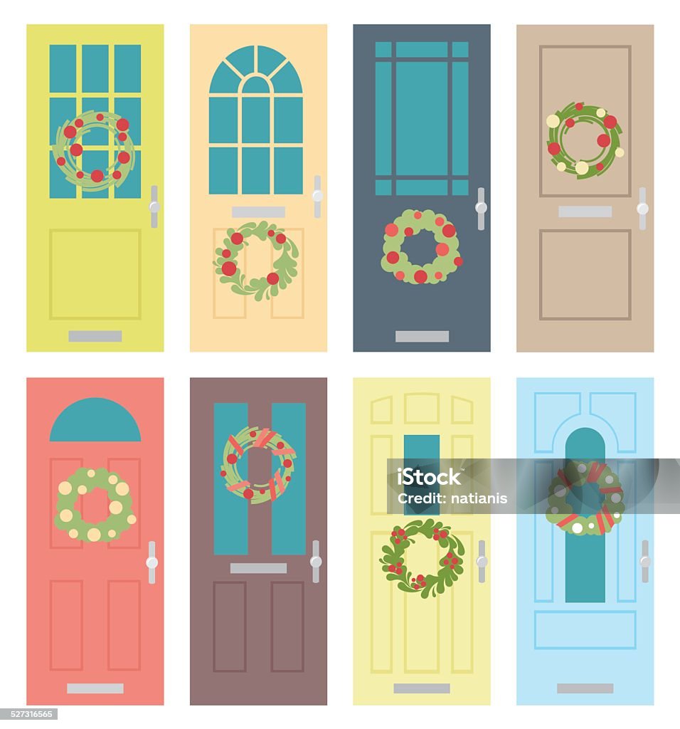 Pintu Dengan Karangan Bunga Natal Ilustrasi Stok - Unduh Gambar ... Pintu Dengan Karangan Bunga Natal Ilustrasi Stok - Unduh Gambar ...