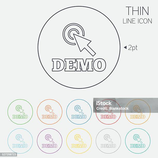 Demo With Cursor Sign Icon Demonstration Symbol Stock Illustration ... Demo With Cursor Sign Icon Demonstration Symbol Stock Illustration ...