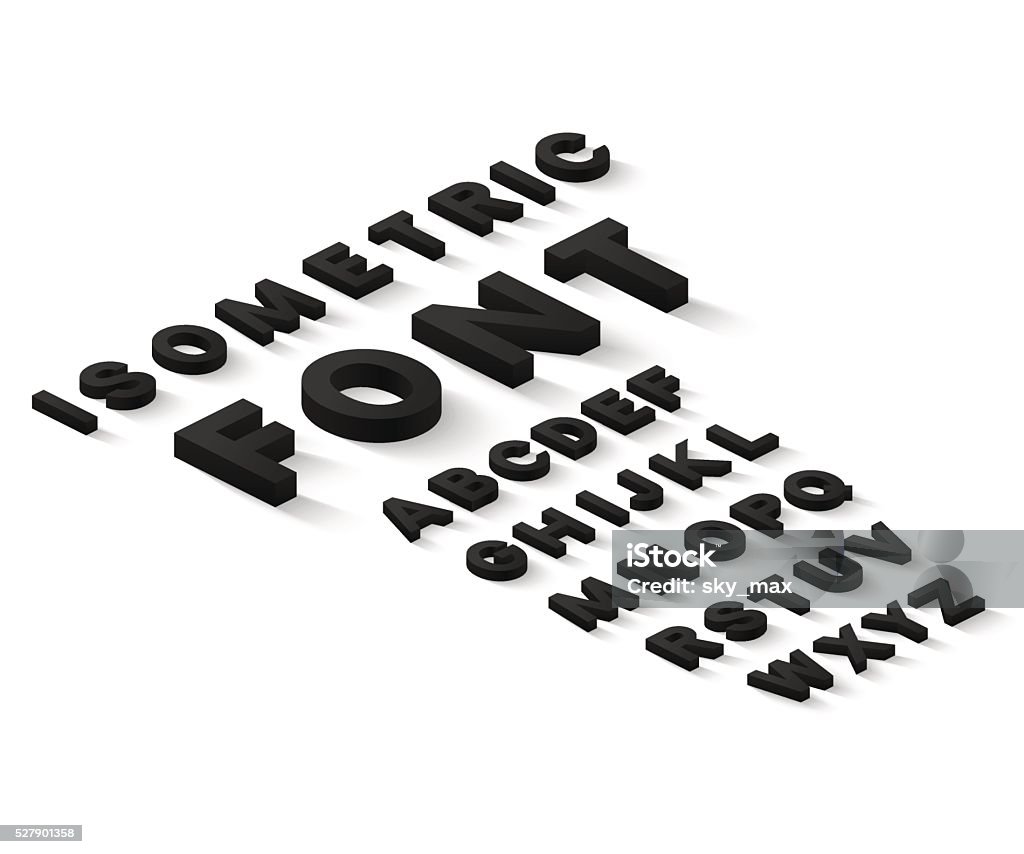 Black Isometric Font Alphabet Stock Illustration - Download Image Now ... Black Isometric Font Alphabet Stock Illustration - Download Image Now ...