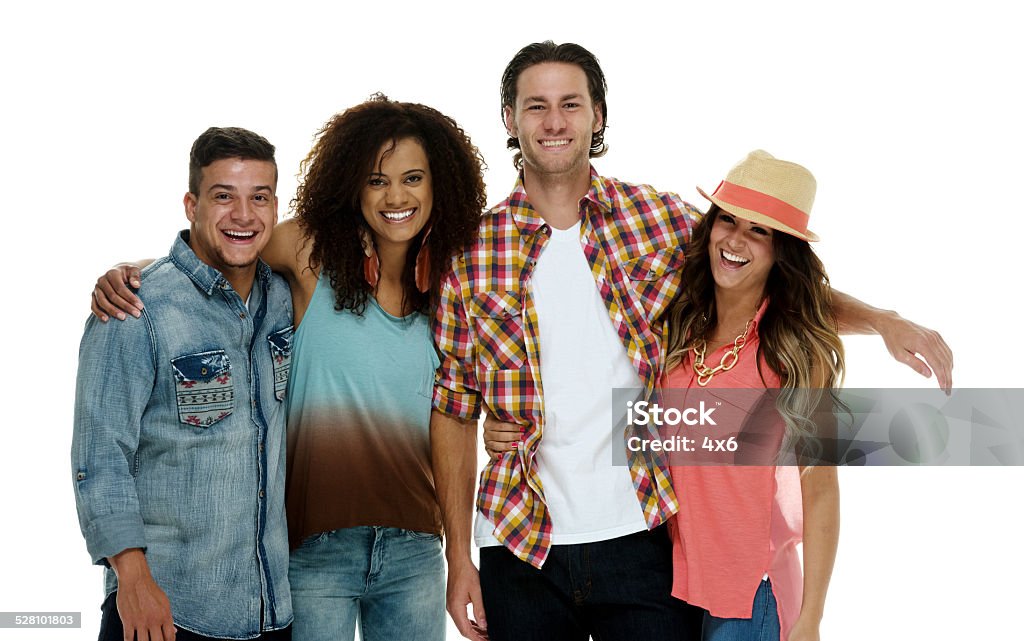 Smiling Four People Standing Together Stock Photo - Download Image Now ... Smiling Four People Standing Together Stock Photo - Download Image Now ...