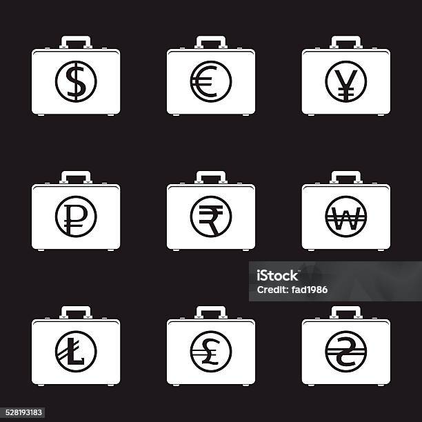 Sacs Dargent Avec Symboles De Devise Vecteurs Libres De Droits Et Plus