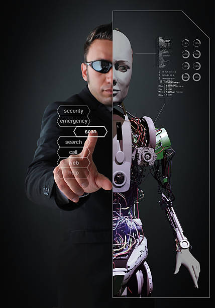 1 800 Robot Cyborg Futuristic Computer Mouse Fotografías De Stock