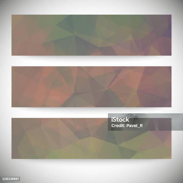 Set Spanduk Horizontal Latar Belakang Abstrak Ilustrasi Vektor Desain