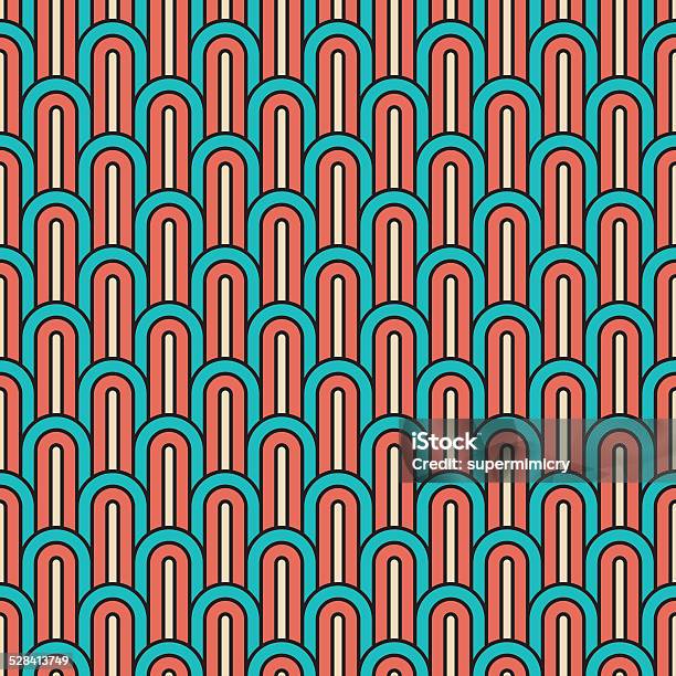 Vintage Pattern Of Overlapping Arcs Stock Illustration Download Image