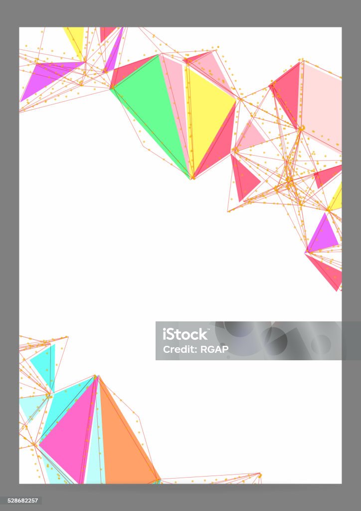 Abstract Triangle Geometric Brochure Template向量圖形及更多事件圖片 事件 傳單 創作性