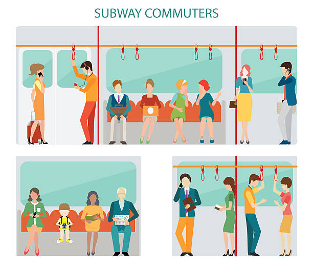 Kereta Api Komuter Kereta Penumpang Ilustrasi Foto Stok Potret