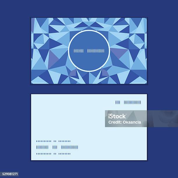 Vector Blue Triangle Texture Vertical Round Frame Pattern Business
