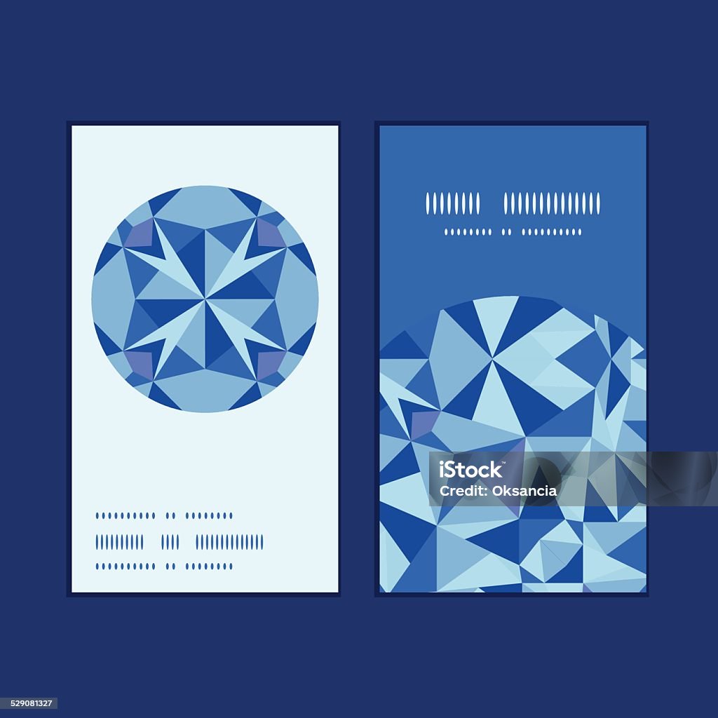 Vector Blue Triangle Texture Vertical Round Frame Pattern Business