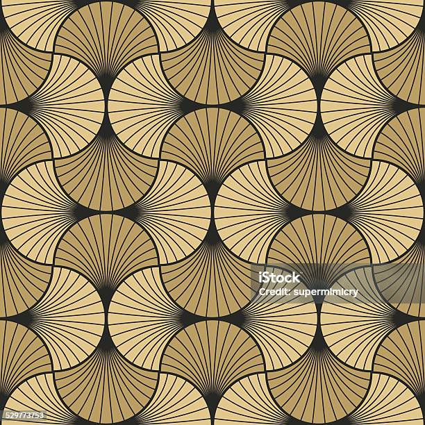 Art Deco Pattern Of Overlapping Arcs Stock Illustration Download