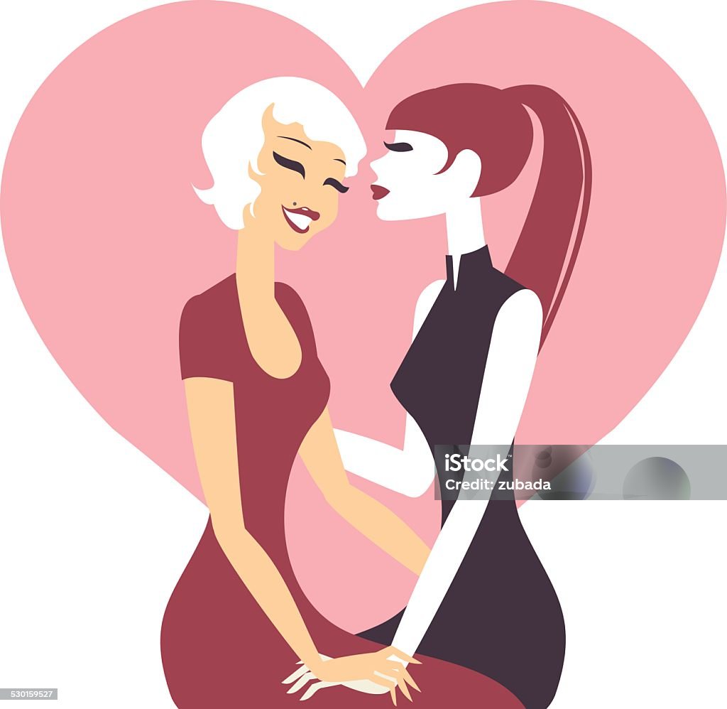 Lesbian Couple In Love Stock Illustration Download Image Now Adult