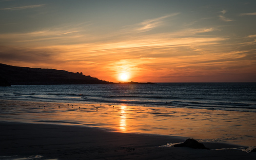 Porthmeor 비치 선셋 복음사가 아이브스 콘웰 영국 0명에 대한 스톡 사진 및 기타 이미지 0명 경관 고요한 장면