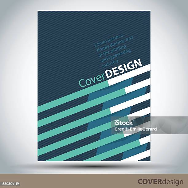 Brosur Vektor Selebaran Templat Desain Sampul Dengan Garis Biru