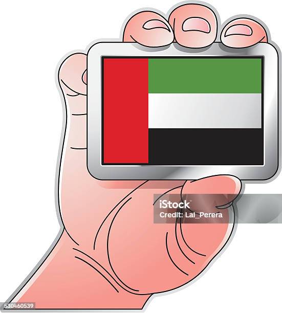 Hand Holding Uae Flag Stock Illustration Download Image Now All
