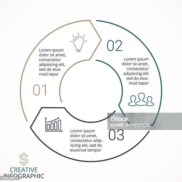 Vector Circle Arrows Linear Infographic Diagram Graph Presentation