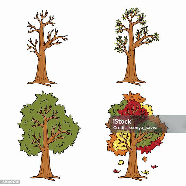 Ilustración de Four Seasons Vector Conjunto De Árboles y más Vectores ... Ilustración de Four Seasons Vector Conjunto De Árboles y más Vectores ...