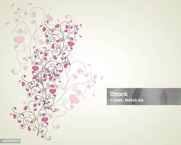 Hearts And Swirls 배경에 곡선에 대한 스톡 벡터 아트 및 기타 이미지 곡선 둥글게 말려진 로맨스 Istock