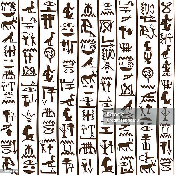 Egyptian Hieroglyphics Seamless Background向量圖形及更多象形文字圖片 象形文字 埃及文化