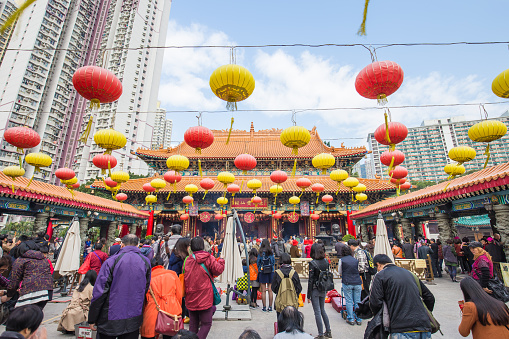 Sik Sik Yuen 웡타이신 관자놀이 In Hong Kong 2015년에 대한 스톡 사진 및 기타 이미지 2015년