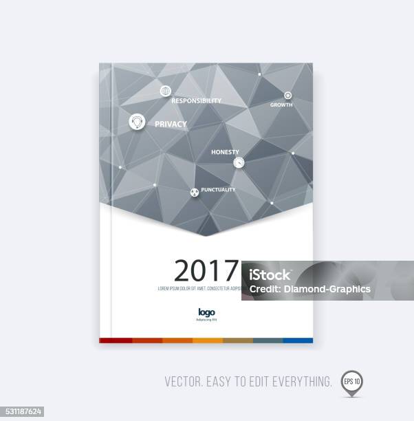 Tata Letak Templat Brosur Desain Sampul Laporan Tahunan Majalah