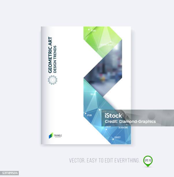 Brochure Template Layout Cover Design Annual Report Magazine向量圖形及更多三角形