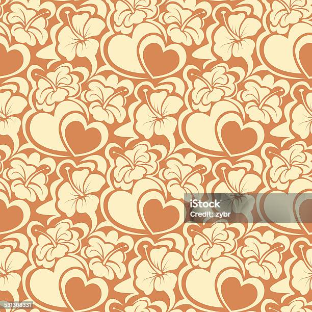 Seamless Texture With Heart向量圖形及更多2015年圖片 2015年 式樣 復古風格 Istock
