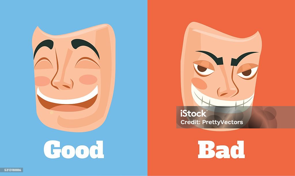 Good And Bad Mask Vector Flat Cartoon Illustration向量圖形及更多不誠實圖片 - iStock Good And Bad Mask Vector Flat Cartoon Illustration向量圖形及更多不誠實圖片 - iStock