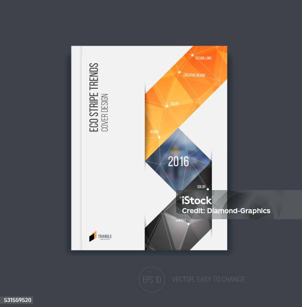 Brochure Template Layout Cover Design Annual Report Magazine向量圖形及更多三角形
