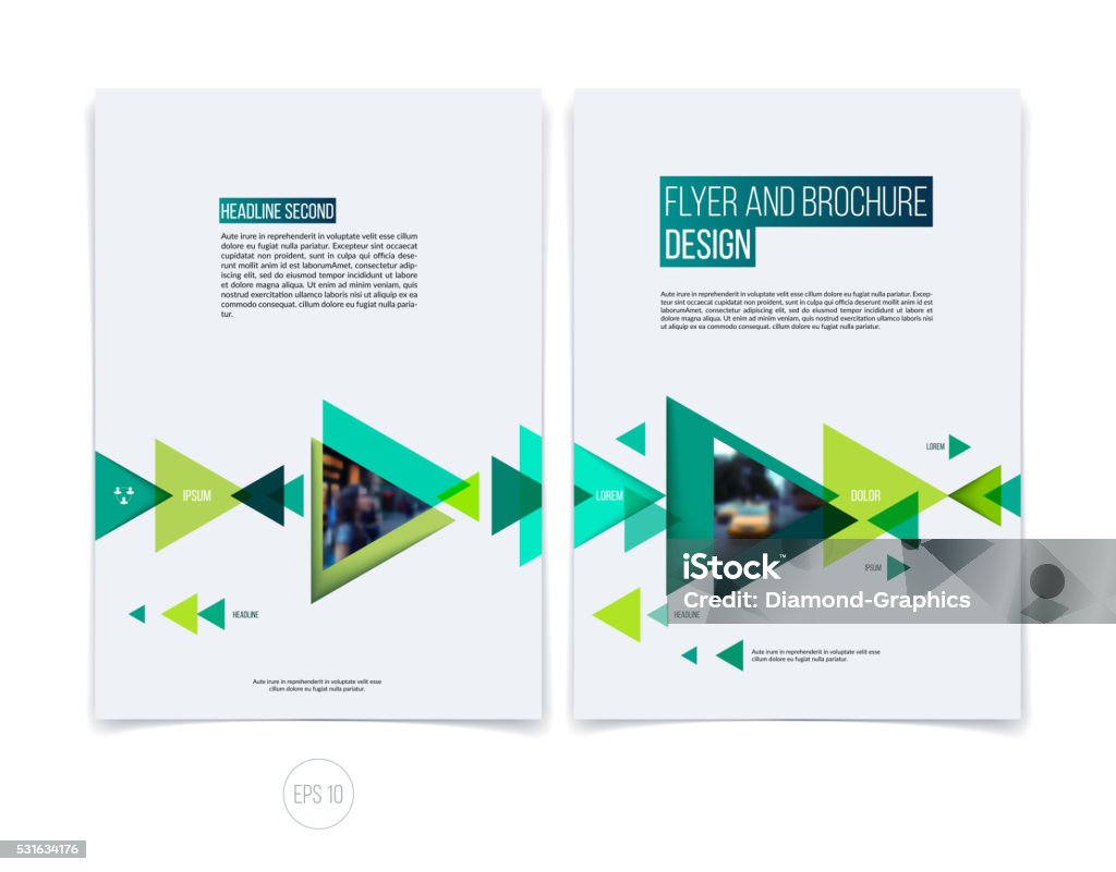 Vektor Abstrak Brosur Flyer Desain Bisnis Sampul Template L Ilustrasi