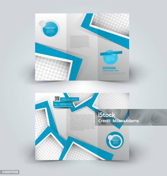 Templat Desain Mock Up Brosur Untuk Bisnis Ilustrasi Stok Unduh