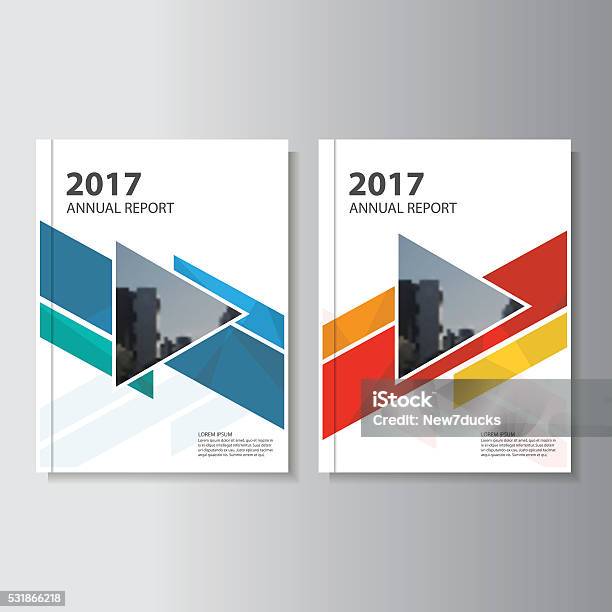 Laporan Tahunan Vektor Warnawarni Desain Templat Leaflet Brochure Flyer