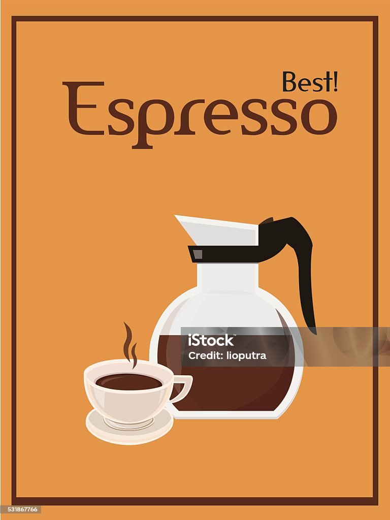 Coffee Background Poster Vector Image Isolated Stock Illustration Download Image Now