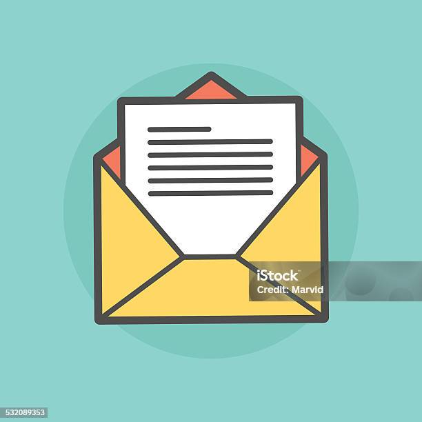 Ouvert Lenveloppe Avec Message Vecteurs Libres De Droits Et Plus D