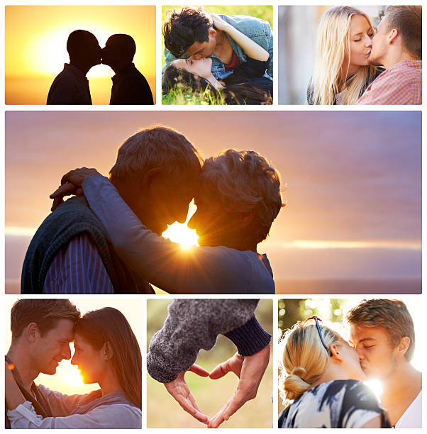 40 Mature Older Senior Gay Male Couple Smiling And Affectionate Stock