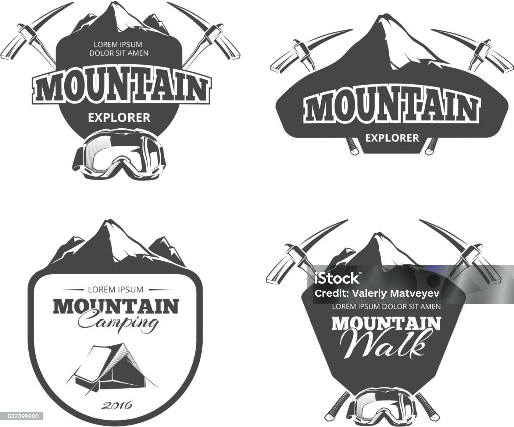 Berkemah Gunung Vintage Lambang Vektor Pendakian Gunung Label Lencana ... Berkemah Gunung Vintage Lambang Vektor Pendakian Gunung Label Lencana ...