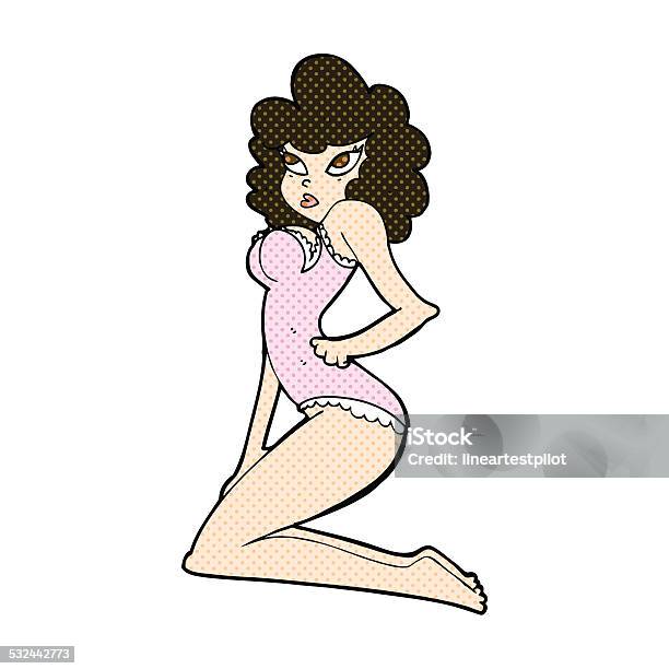 Comic 말풍선이 있는 Pinup 여자 귀여운에 대한 스톡 벡터 아트 및 기타 이미지 귀여운 그리기 기이함 Istock