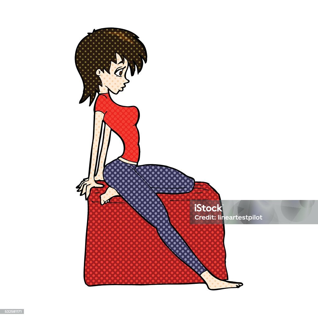 Comic Cartoon Pin Up Pose Girl Stock Illustration Download Image Now