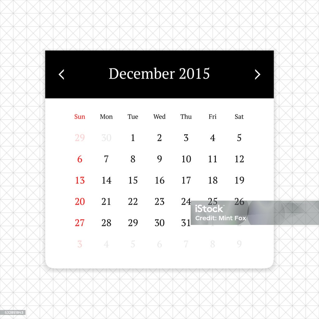Calendar Page For December 2015 Stock Illustration - Download Image Now ... Calendar Page For December 2015 Stock Illustration - Download Image Now ...