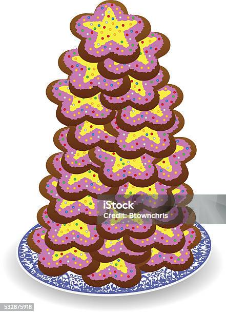 Sepiring Kue Ilustrasi Stok Unduh Gambar Sekarang Bentuk Bintang