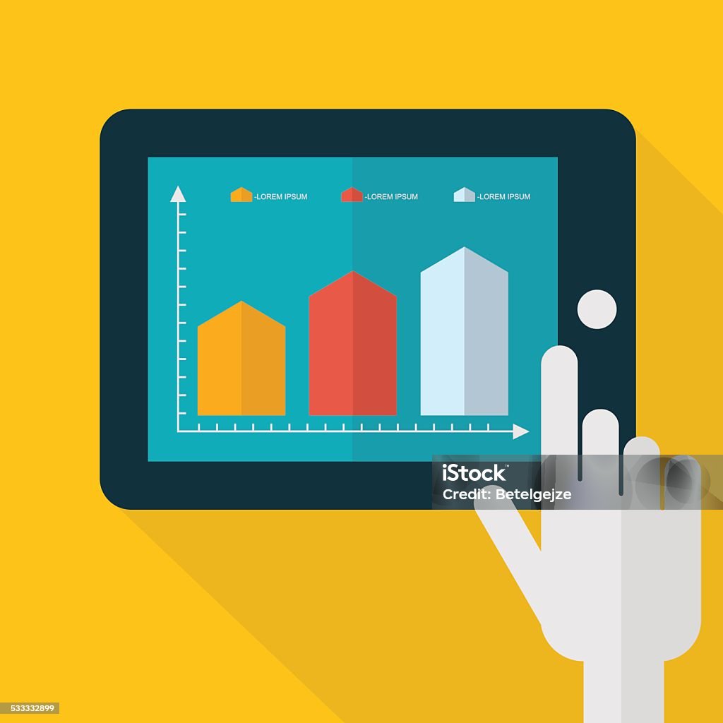 Colorful Flat Touch Interface With Graph Background Stock Illustration ... Colorful Flat Touch Interface With Graph Background Stock Illustration ...