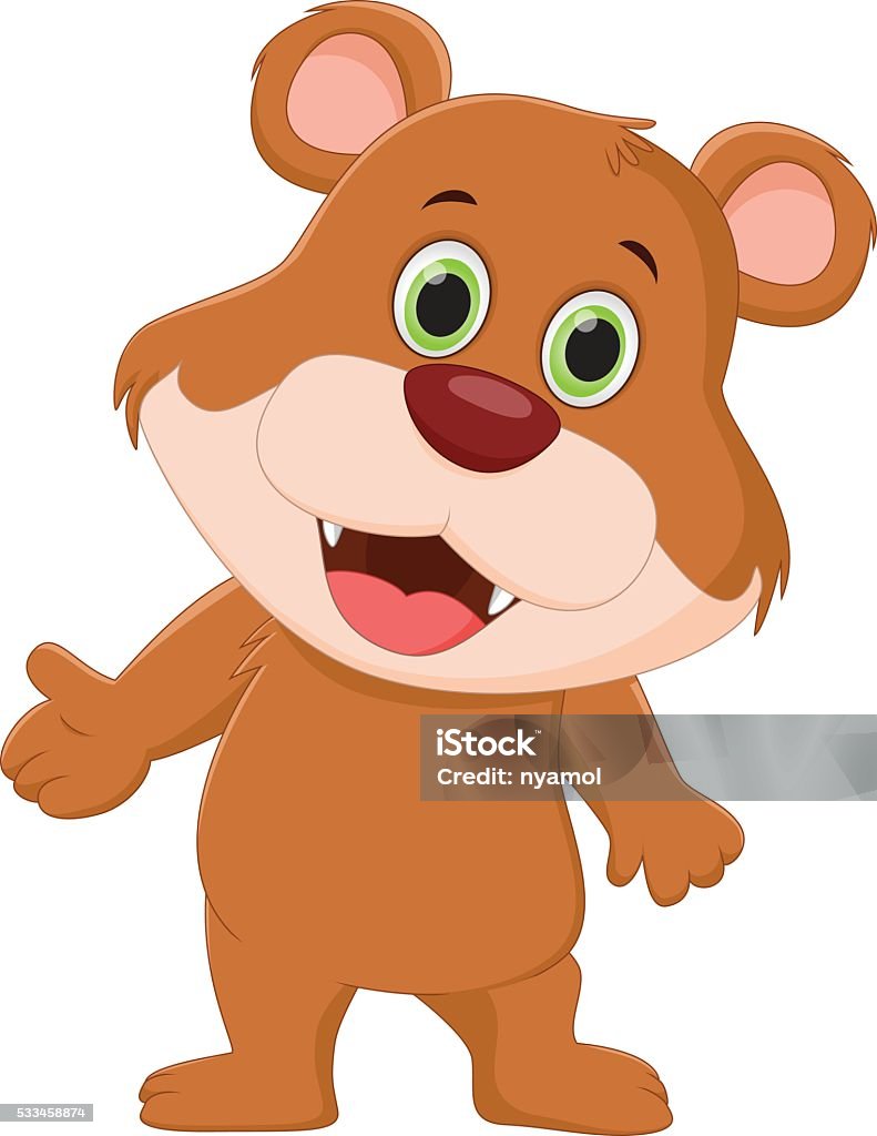 Cute Brown Bear Cartoon Stock Illustration Download Image Now