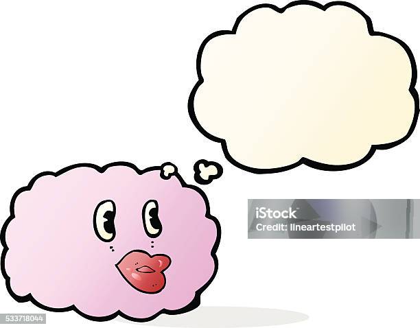 Simbol Awan Kartun Dengan Gelembung Pemikiran Ilustrasi Stok Unduh