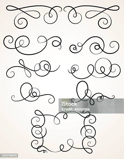 Calligraphic 장식 요소가 있습니다 0명에 대한 스톡 벡터 아트 및 기타 이미지 0명 2015년 권위 Istock